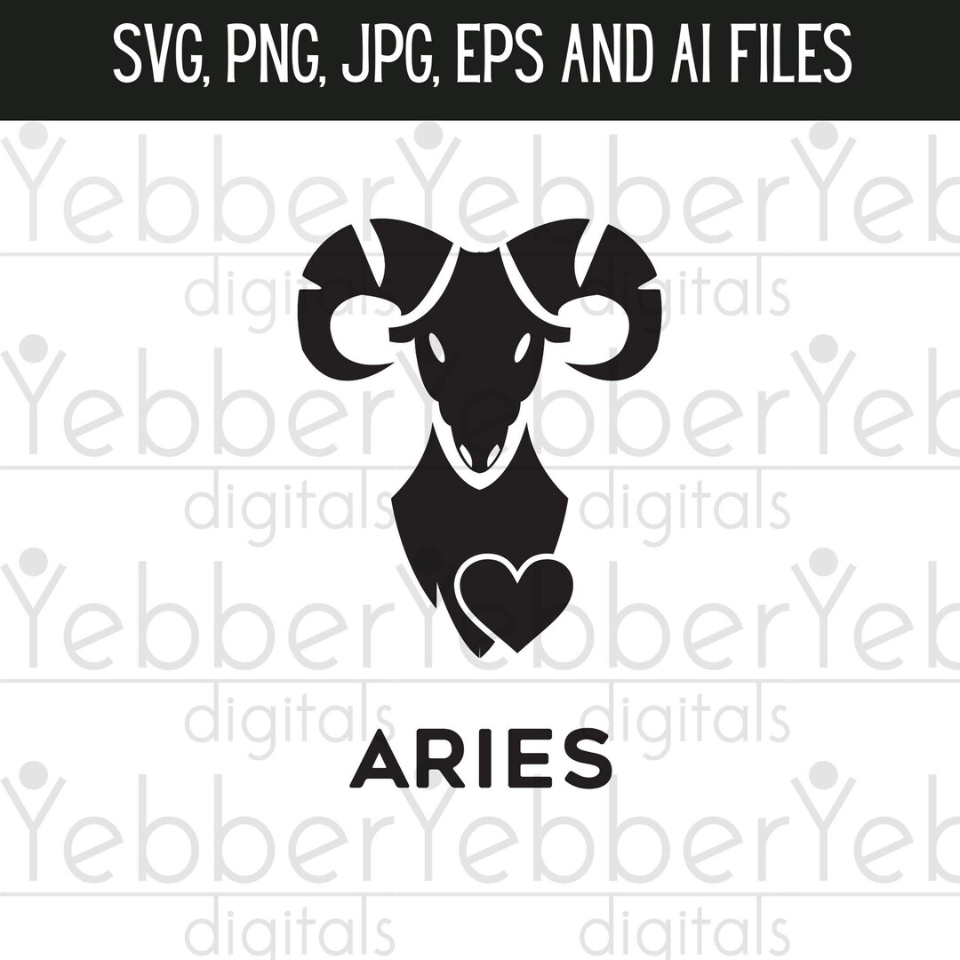 Zodiac Sign SVG, Instant Download, Aries Zodiac PNG, Constellation Cut ...