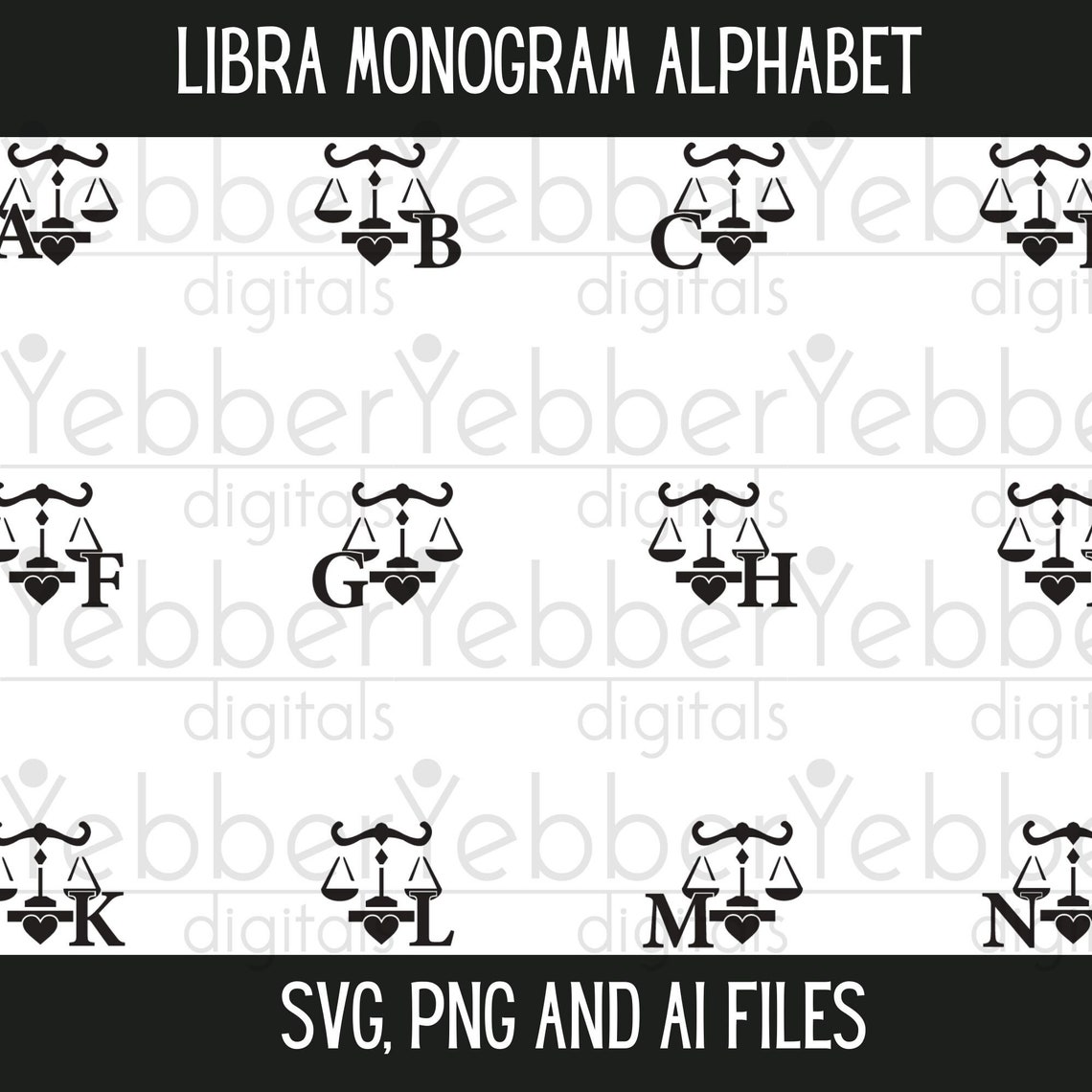 Zodiac Libra Alphabet, Monogram Personal Gift, Newborn Initials, Star ...