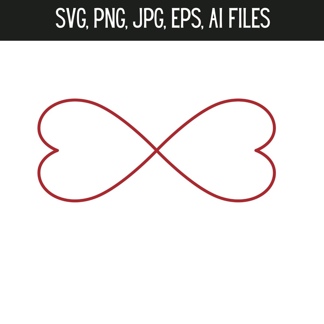 Infinity Hearts SVG PNG JPG Forever Love Symbol for - Etsy