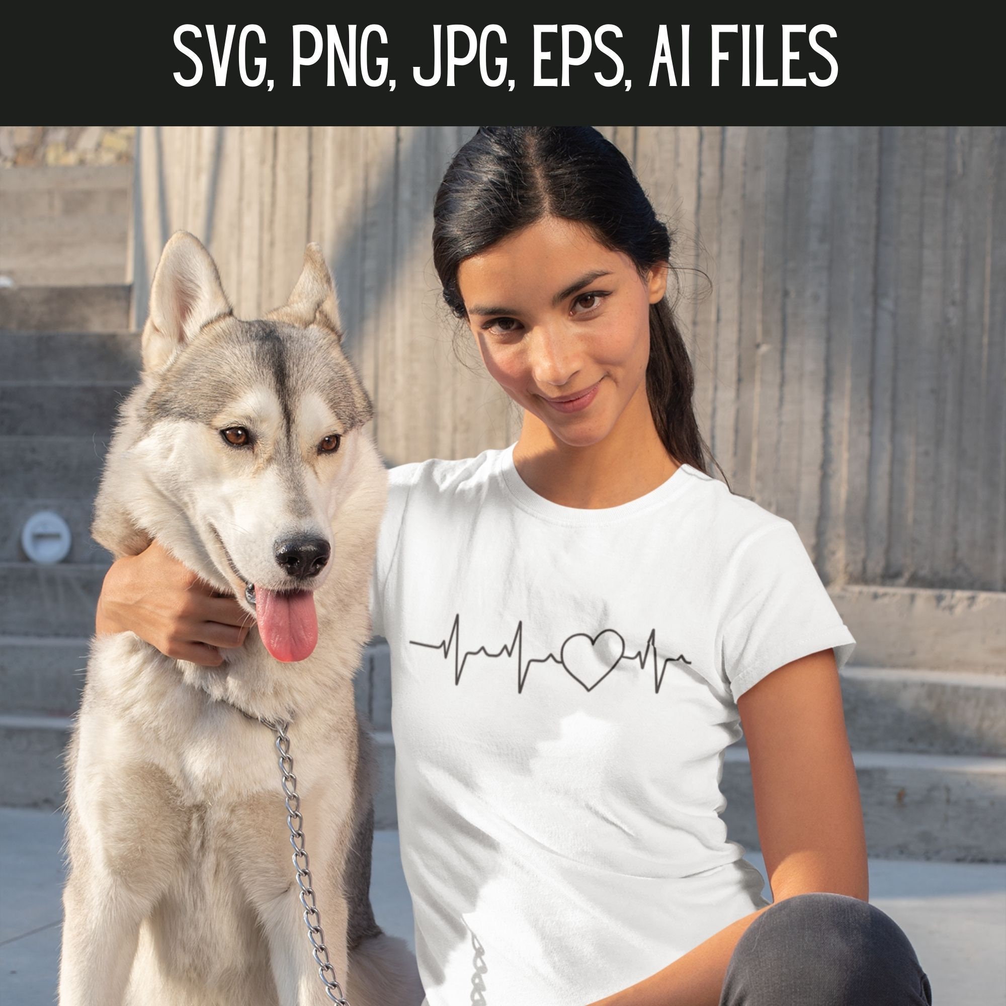 Heartbeat Line SVG, Passion Pulse PNG, Minimalistic EKG Design, Cardiac ...