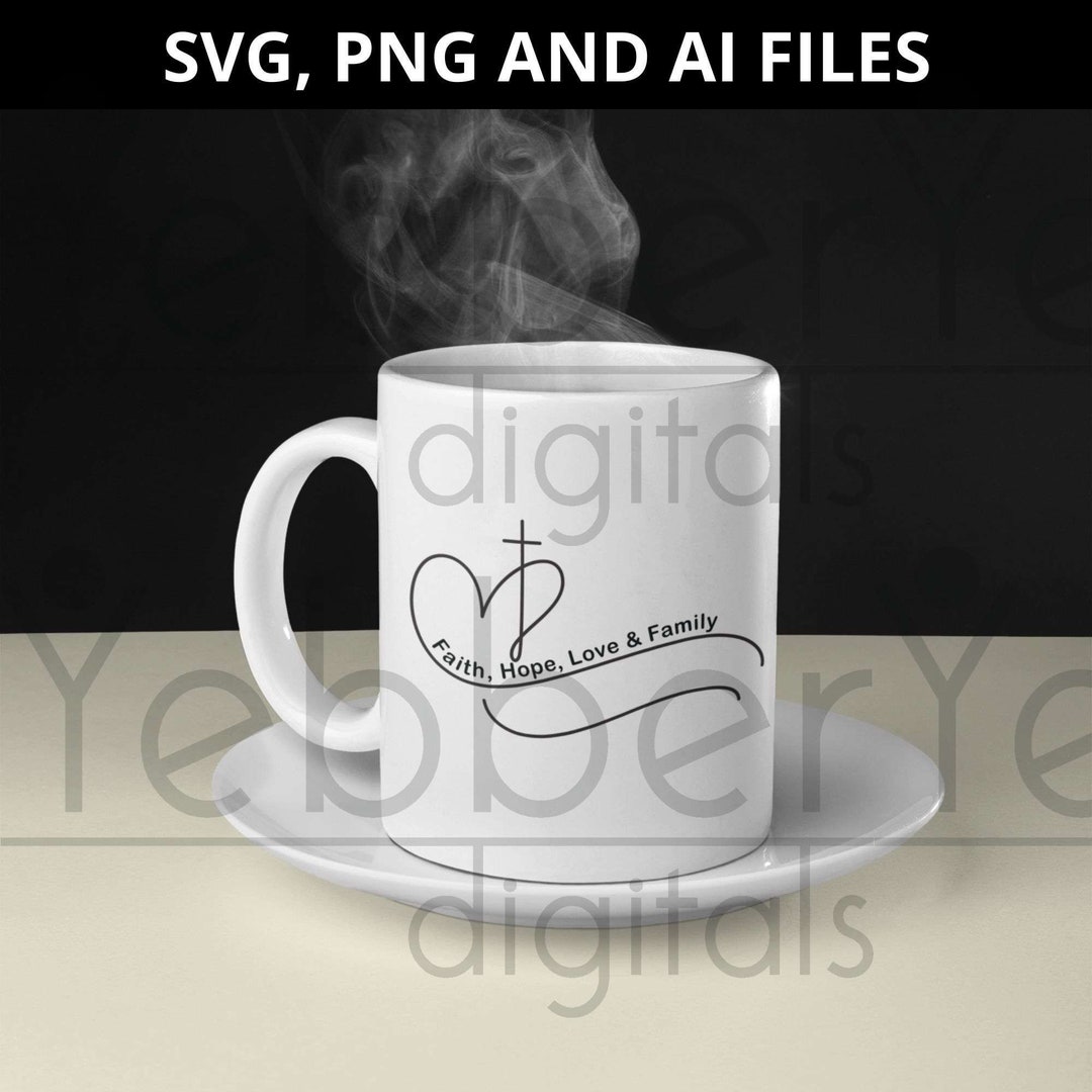 Faith Hope Love Family SVG, Bible PNG, Religious Clipart, Christianity ...