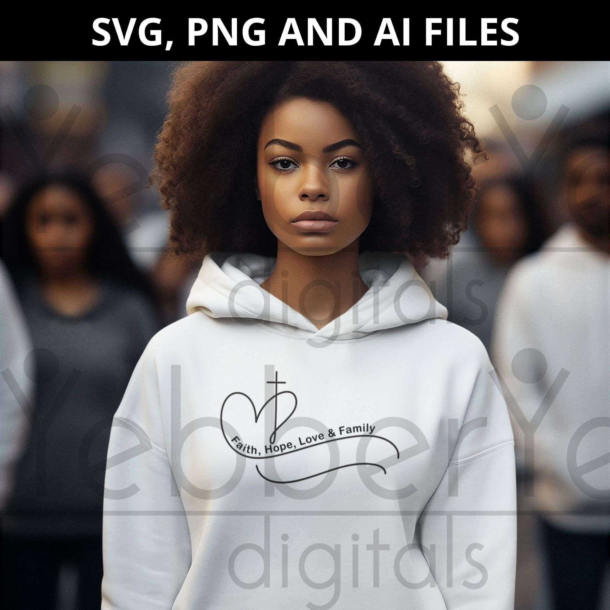 Faith Hope Love Family SVG, Bible PNG, Religious Clipart, Christianity ...