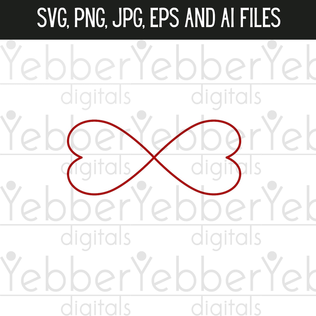 Infinity Hearts SVG, PNG, JPG - Forever Love Symbol for T-shirts, Mugs ...