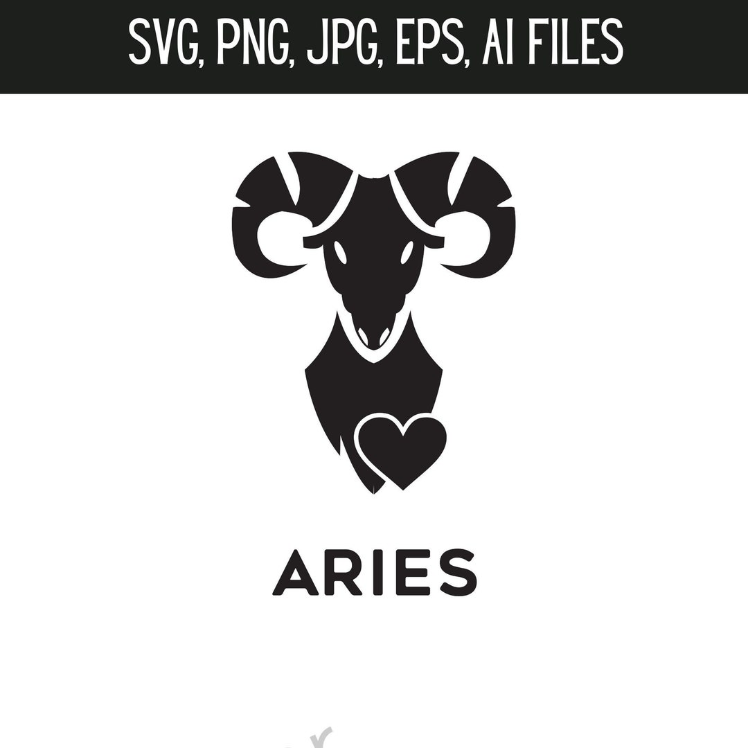 Zodiac Sign SVG Instant Download Aries Zodiac PNG - Etsy