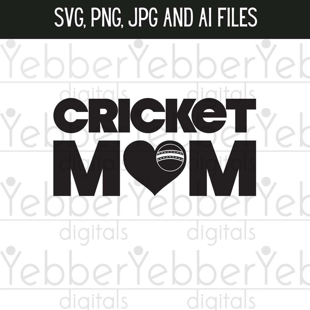 Cricket Mom SVG, Match Day PNG, Mum Life Files, Mother Sport Clipart ...
