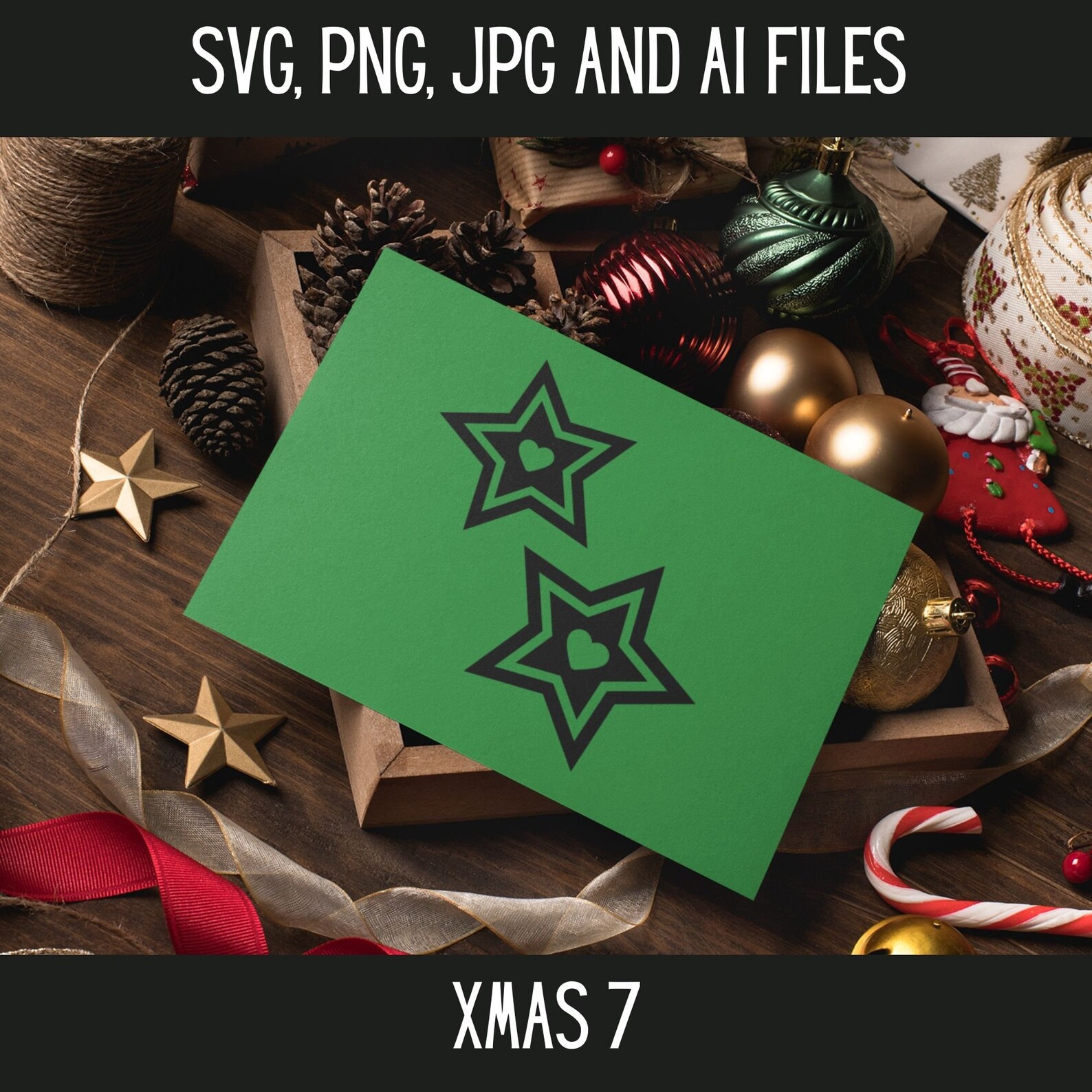 Minimalistic Christmas Stars SVG, Modern Xmas Decor, Winter Holiday PNG ...
