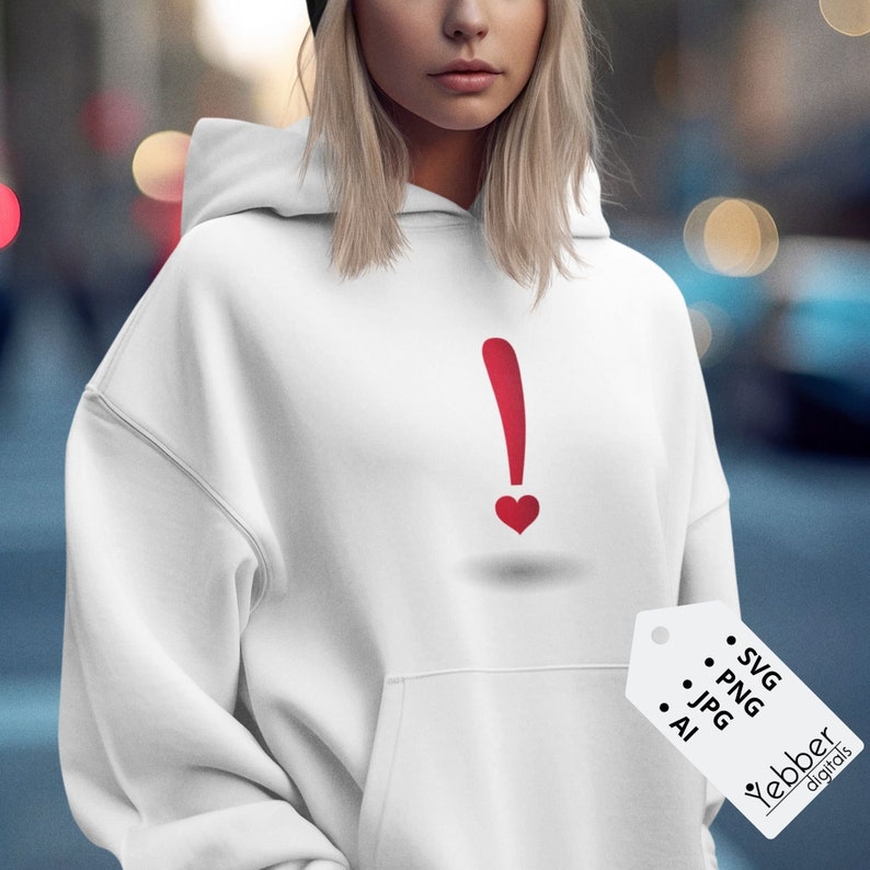 Love Mark Heart Punctuation, Exclamation Marking SVG Cutfile, Added ...