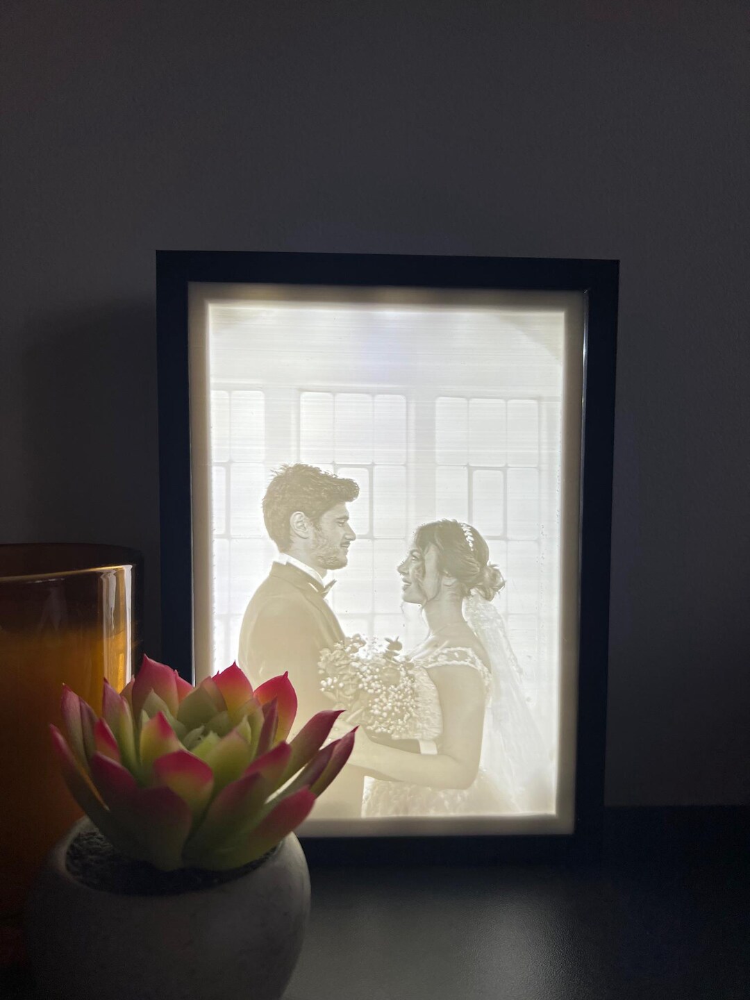 Customised Lithophane in Classic Frame, LED Backlight, USB Powered ...