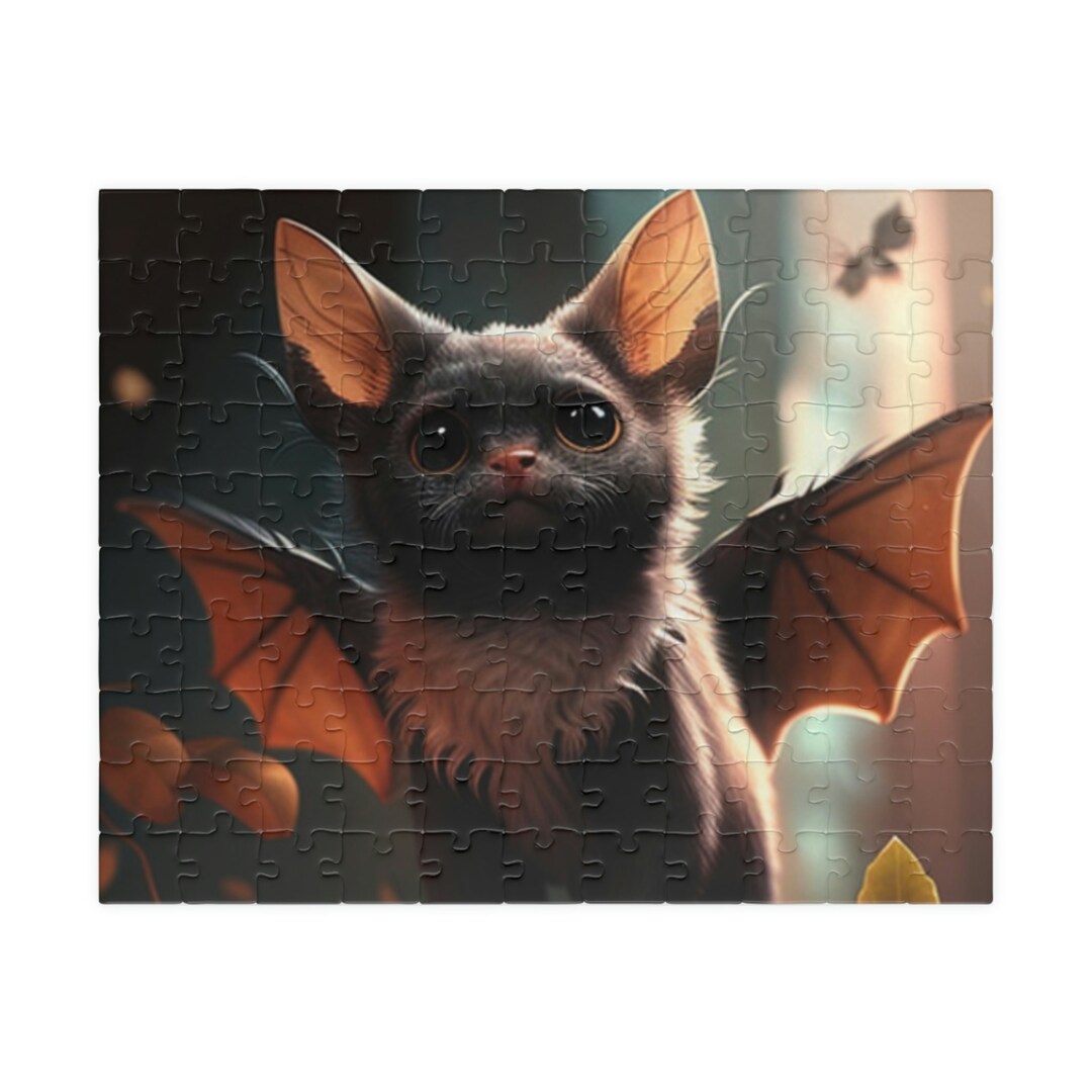 Cute Cat Bat Adorable Mix Mythical Creature Puzzle 110 252 - Etsy