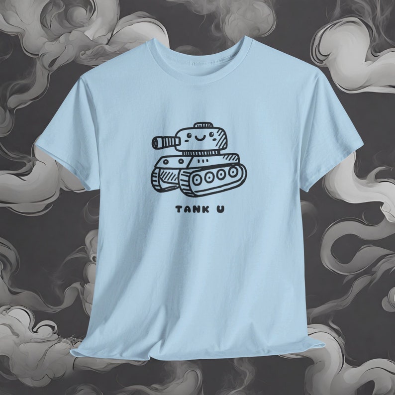 Cute Tank Tshirt, Tank U, Funny Thank You Shirt, Playful Gift Idea ...