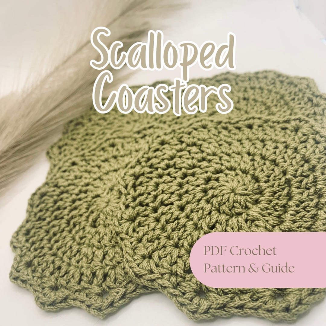 Scalloped Coasters Crochet Pattern |beginner-friendly PDF | Digital ...