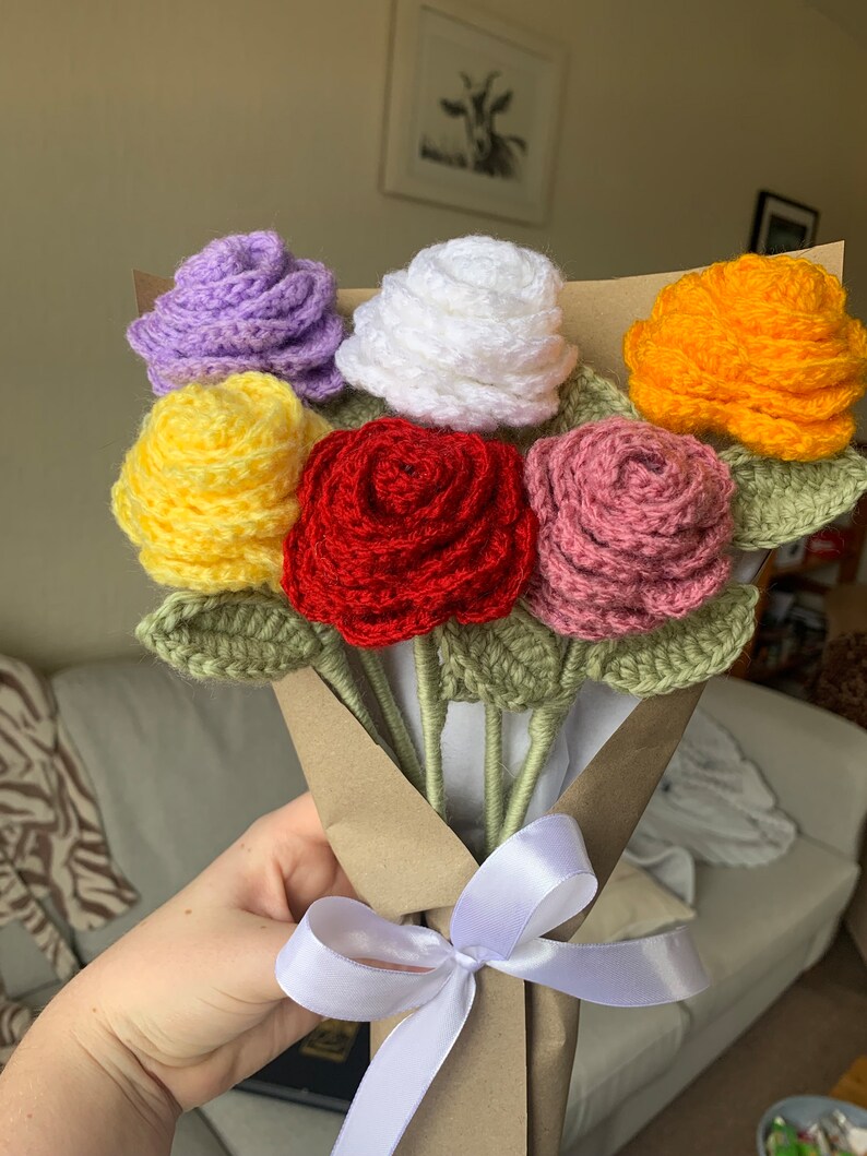 Crochet Rose Flower - Etsy