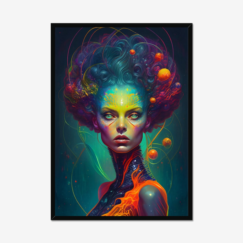 Printable Alien Woman Portrait Printable Art Digital Print - Etsy