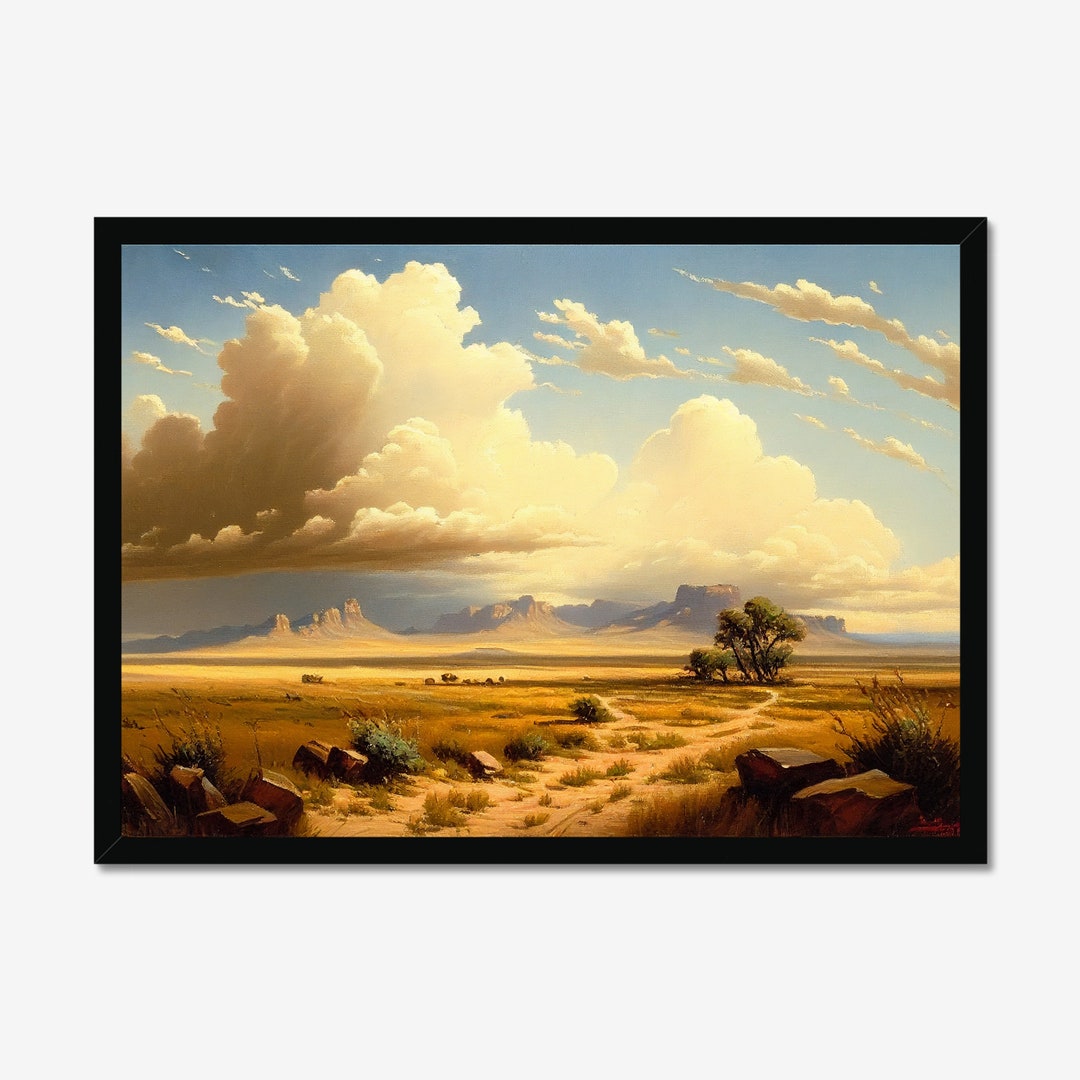 Printable Plains Oil Painting, Printable Art, Digital Print, Digital ...