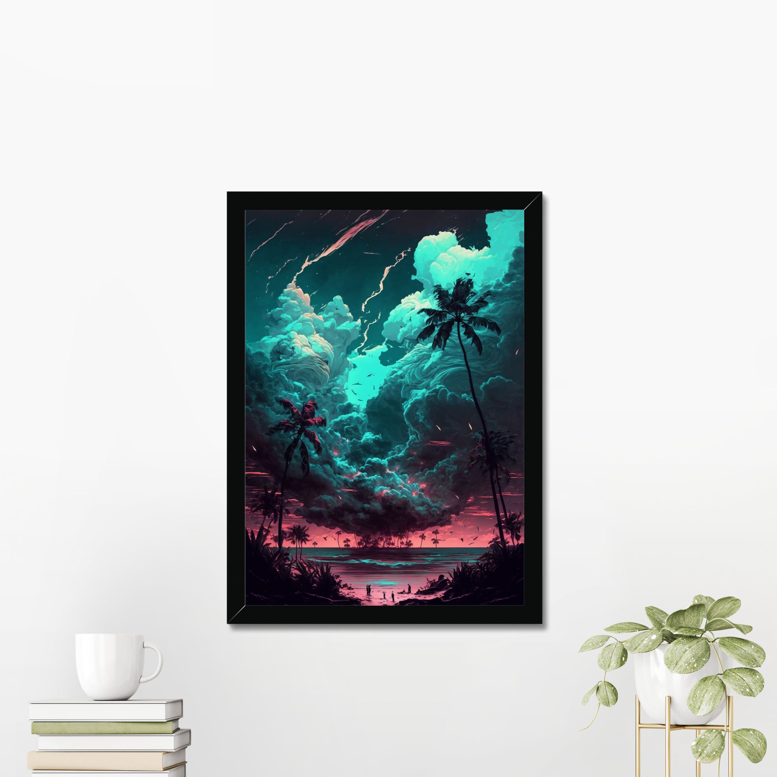 Printable Tropical Storm, Printable Art, Digital Print, Digital ...