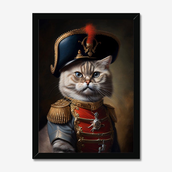 Cat Napoleon Art - Etsy