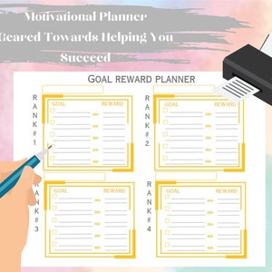 2023 Goal - Reward Planner and Tracker, Printable Template, Monthly ...