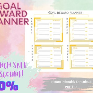 2023 Goal - Reward Planner and Tracker, Printable Template, Monthly ...