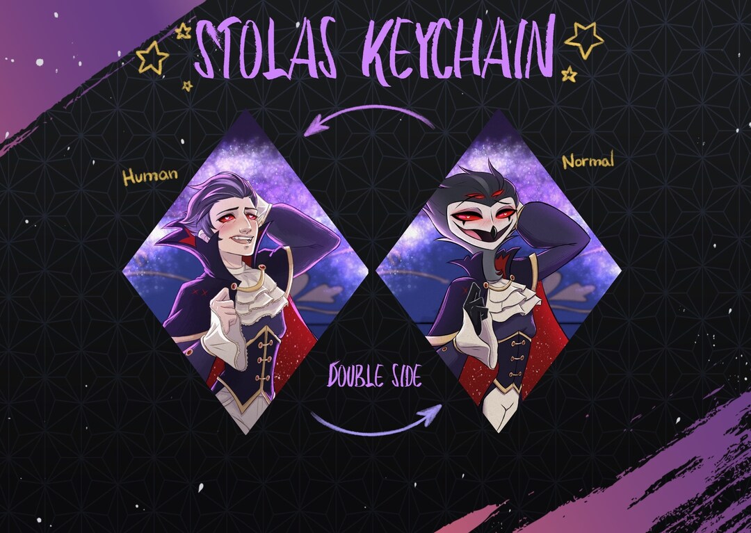 Stolas Keychain/ Human Stolas Helluva Boss - Etsy