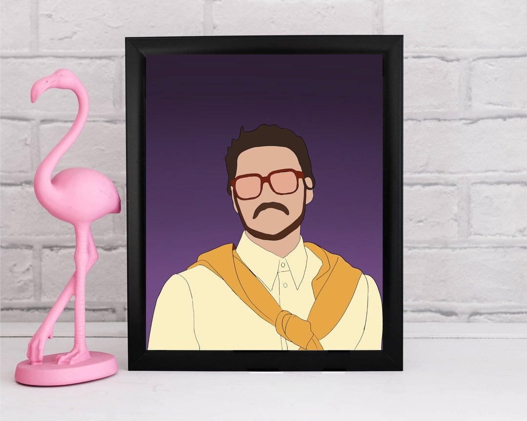 Pedro Pascal Faceless Portrait Printable, Pedro Pascal Portrait ...