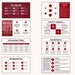 Minimal Modern Canva Presentation Template, Clean Cherry Red Deck ...