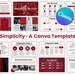 Minimal Modern Canva Presentation Template, Clean Cherry Red Deck ...