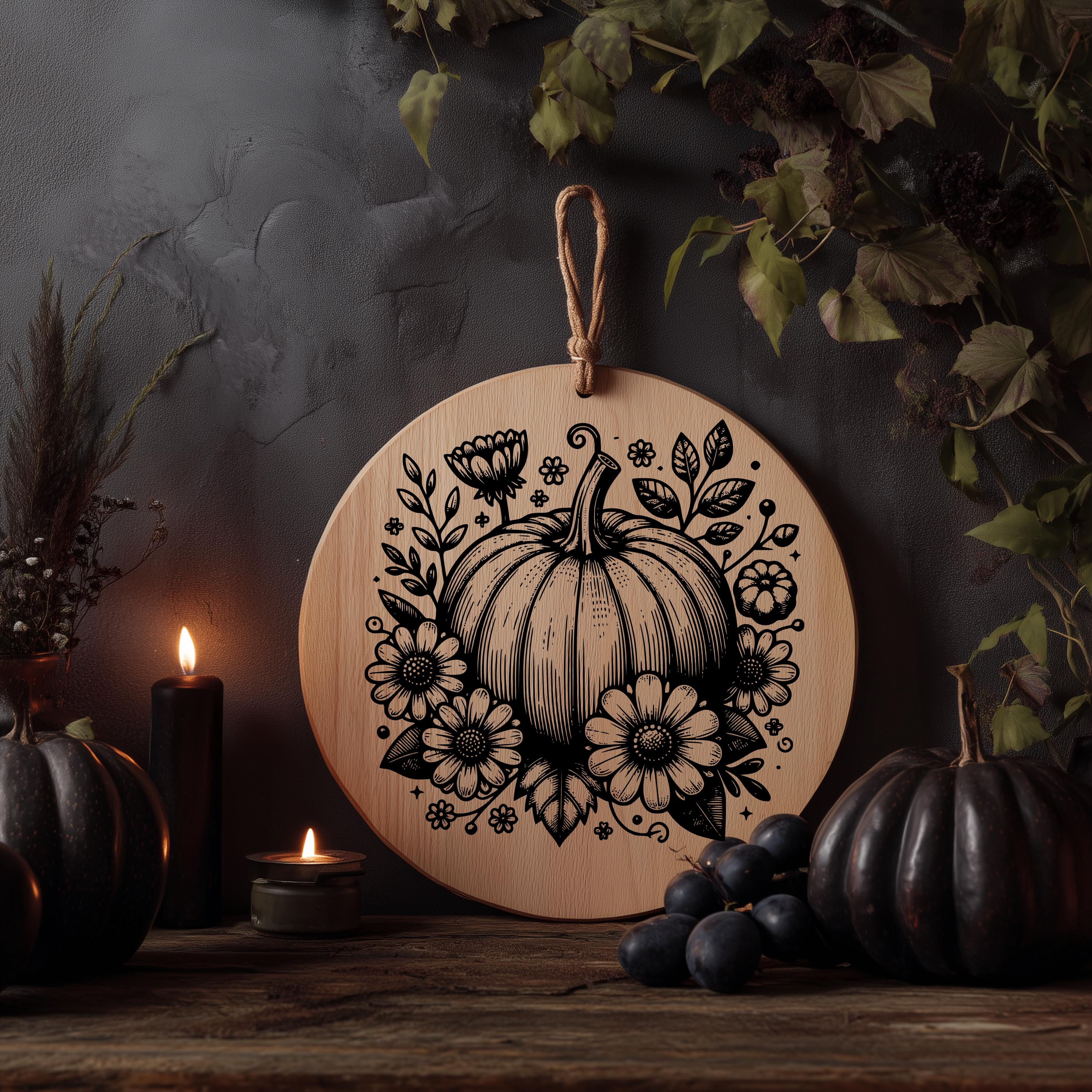 Fall Pumpkin Charcuterie Board SVG: Autumn Laser Engraving Design ...