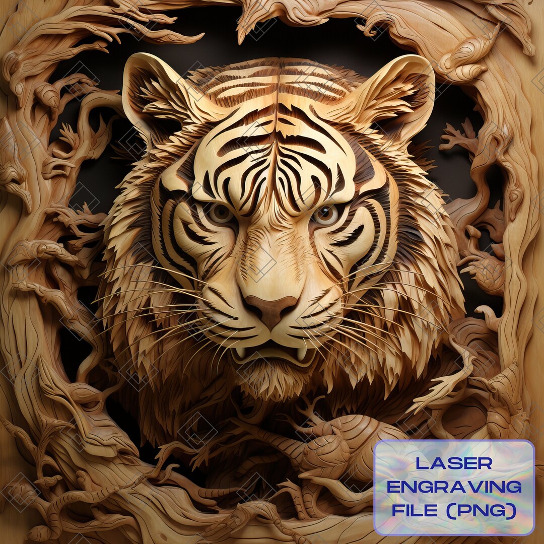 Laser Burn PNG, Laser Engrave Ready File, Glowforge, Digital Design ...