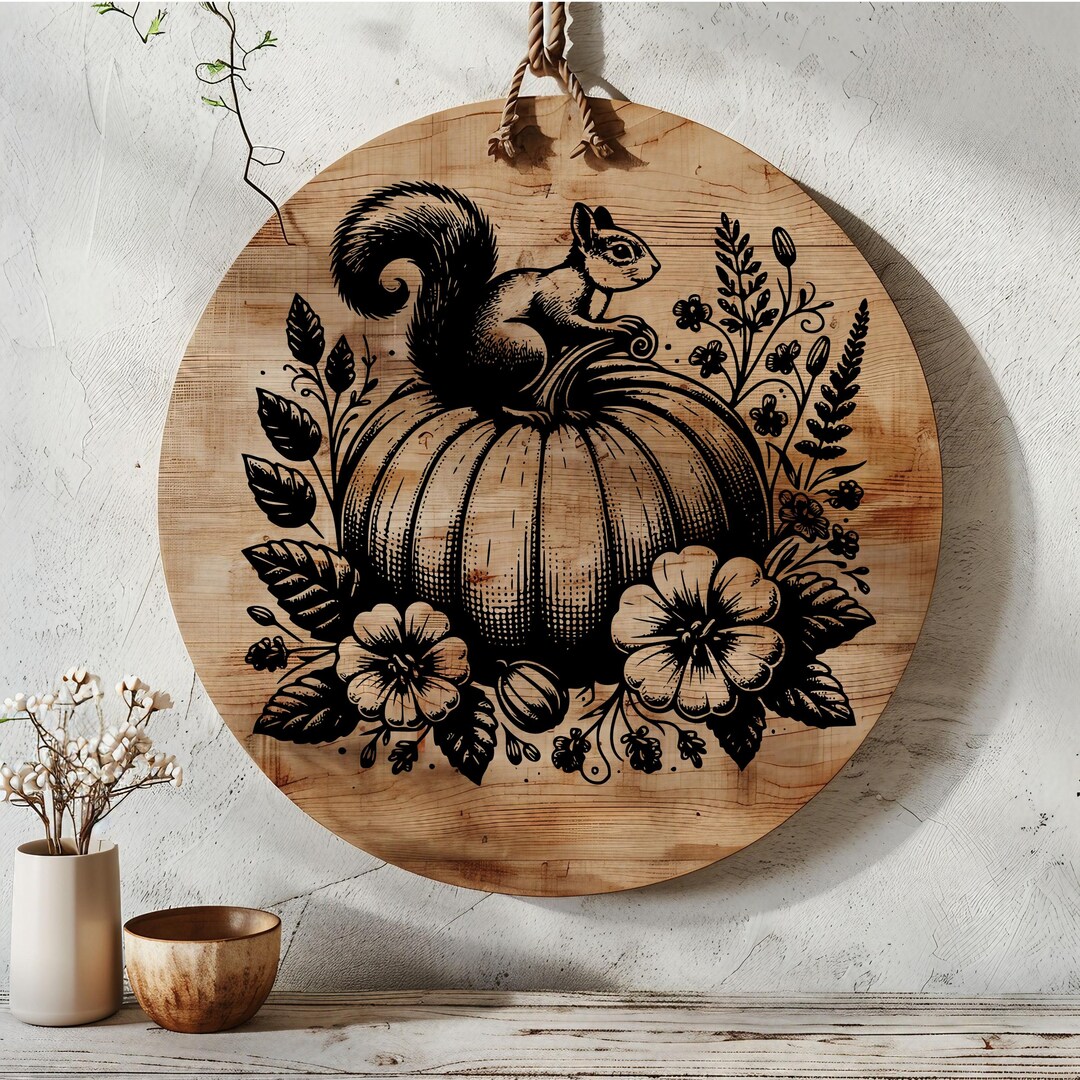Fall Pumpkin Charcuterie Board SVG, Cottagecore Cutting Board Digital ...