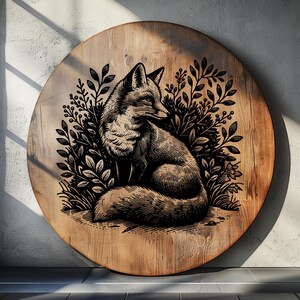 Fox Charcuterie Board SVG, Fall Cottagecore Cutting Board Digital File ...
