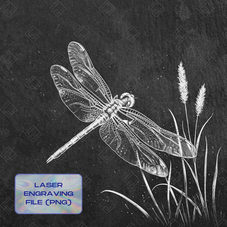 Dragonfly Laser Engraving File, Spring Slate Laser PNG, Laser Cut Charcuterie Board Design ...