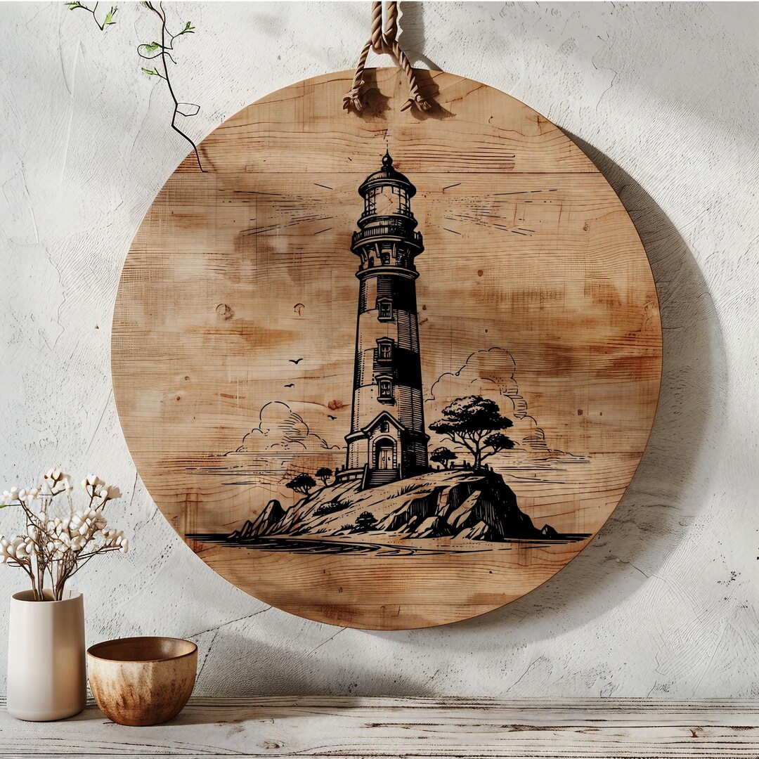 Lighthouse Laser Engraving File, Nautical SVG, Charcuterie Board Svg ...