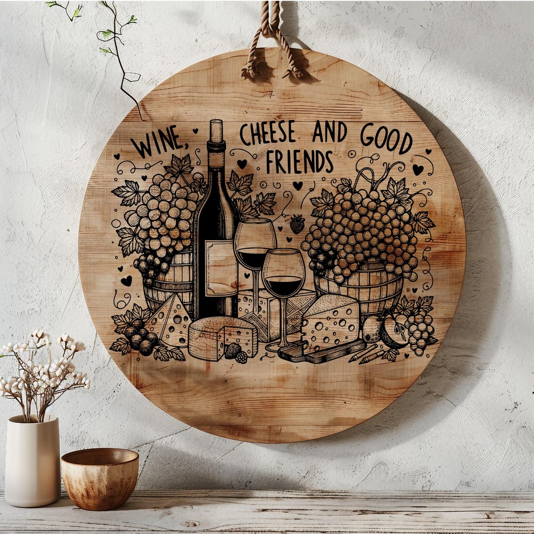Laser Engraving Files Meal, Wine and Cheese SVG, Charcuterie Board Svg, Cutting Board SVG, Laser ...