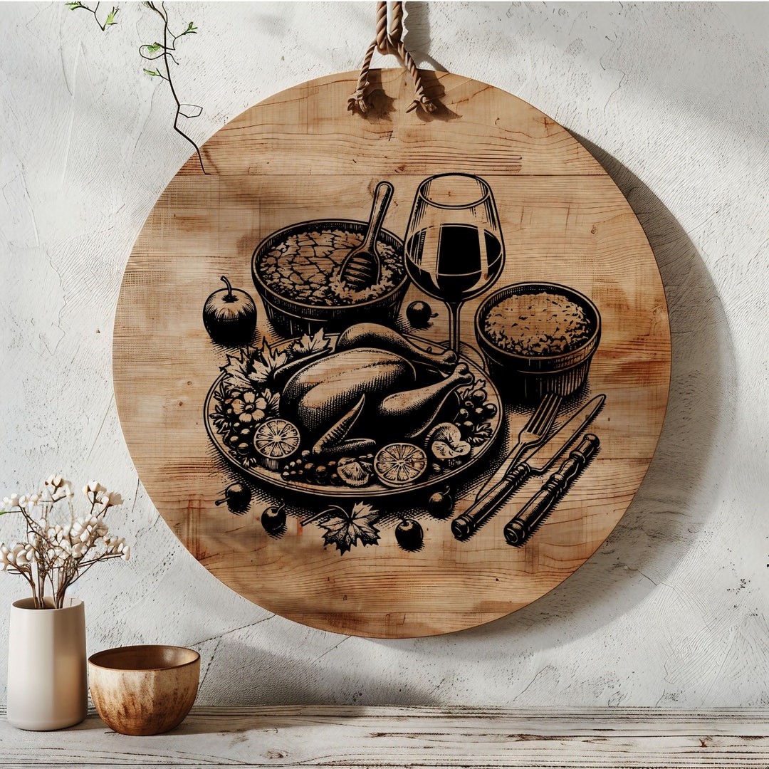 Meal SVG Laser Engraved File, Wine and Cheese Digital File, Cheese ...