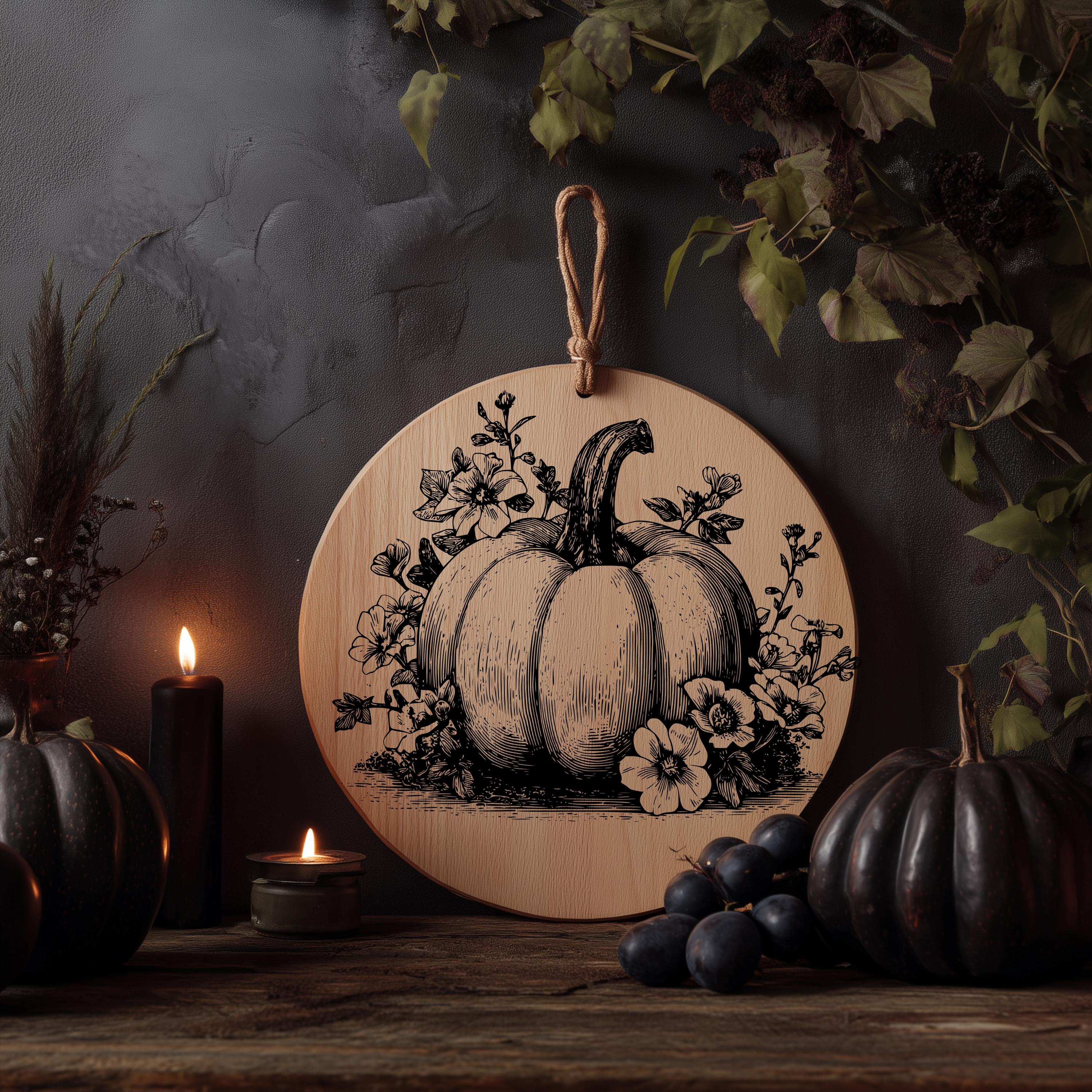 Fall Pumpkin Charcuterie Board SVG: Autumn Laser Engraving Design ...