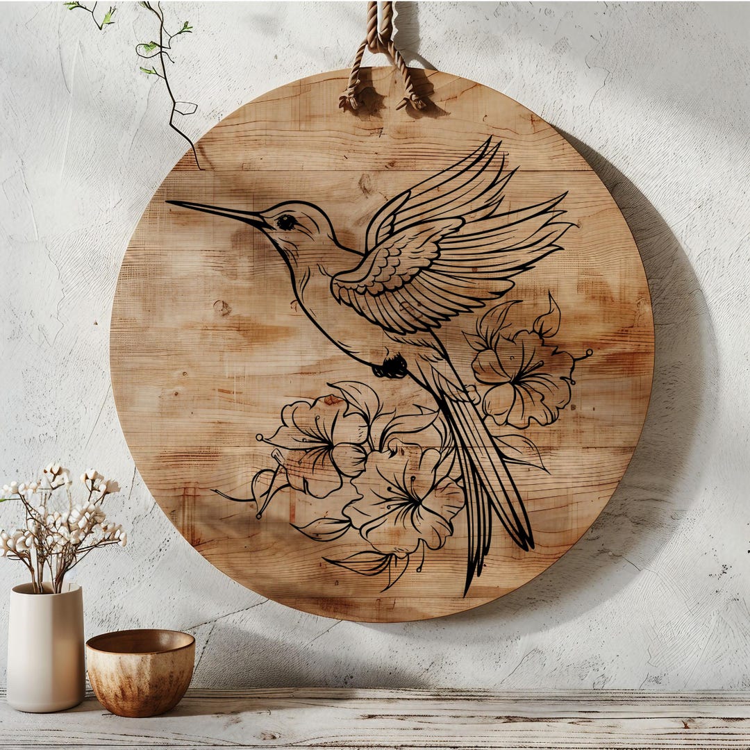 Hummingbird Charcuterie Design SVG, Chopping Board PNG, Cutting Board ...