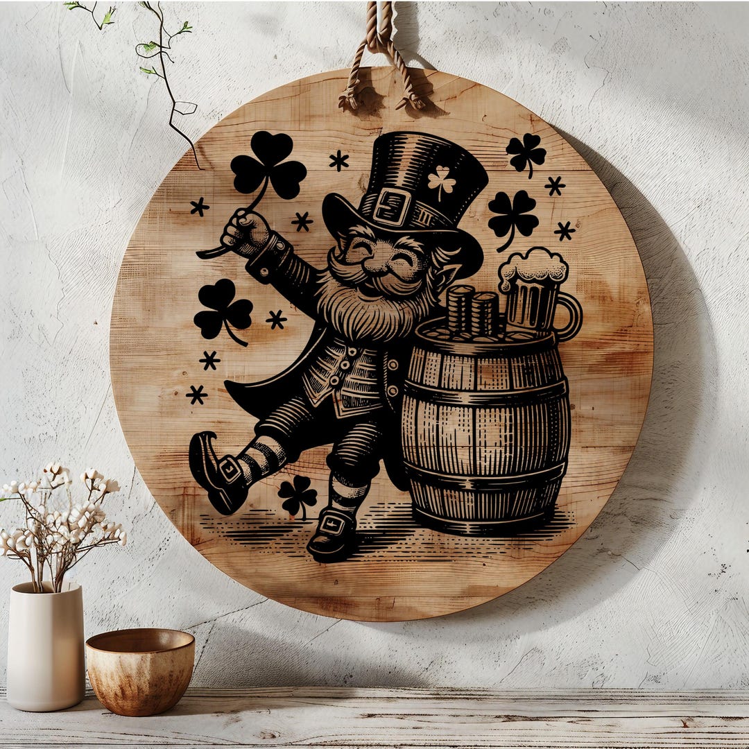 St Patricks Day Charcuterie Board SVG, Cute Leprechauns Cutting Board ...