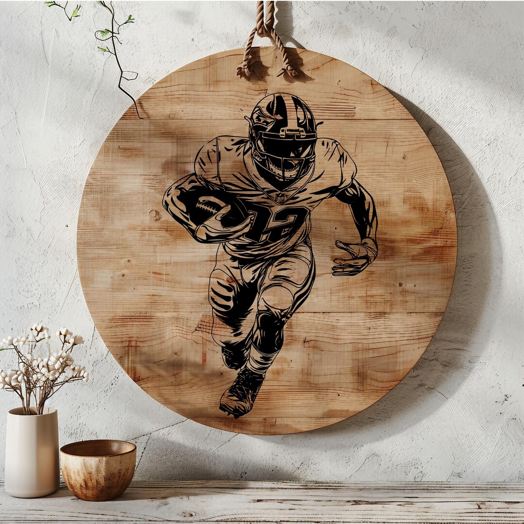 Football Charcuterie Board SVG, Game Day Football Player Cutting Board ...