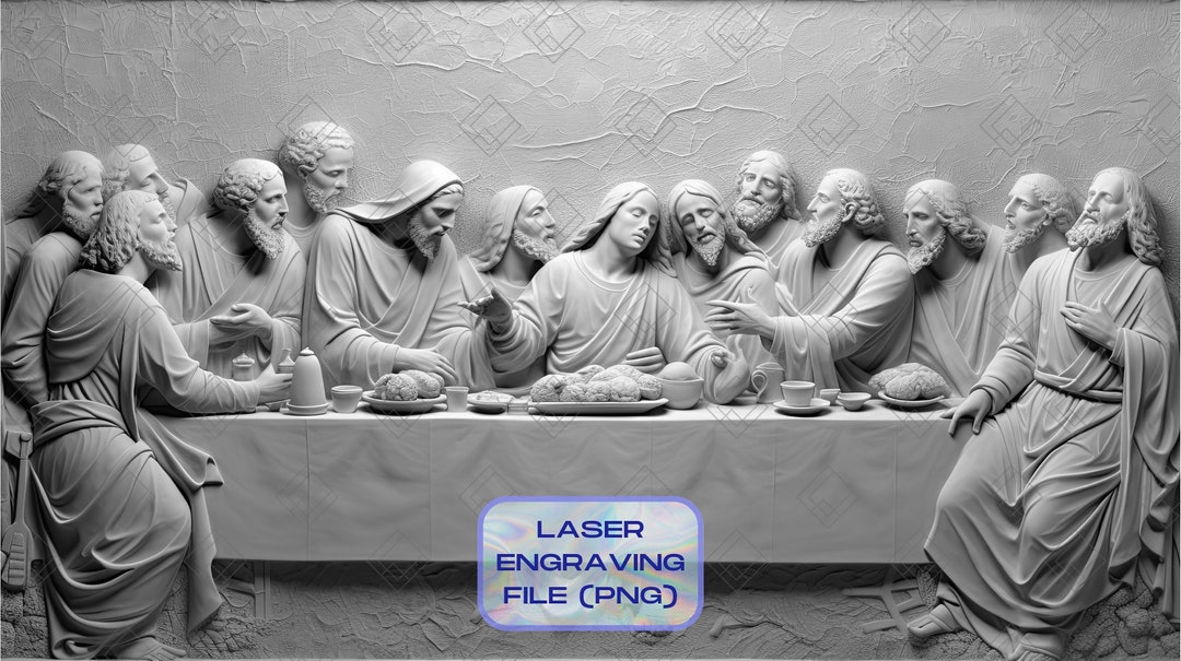 Last Supper Laser Engraving File, Slate PNG, Laser Cut Charcuterie ...