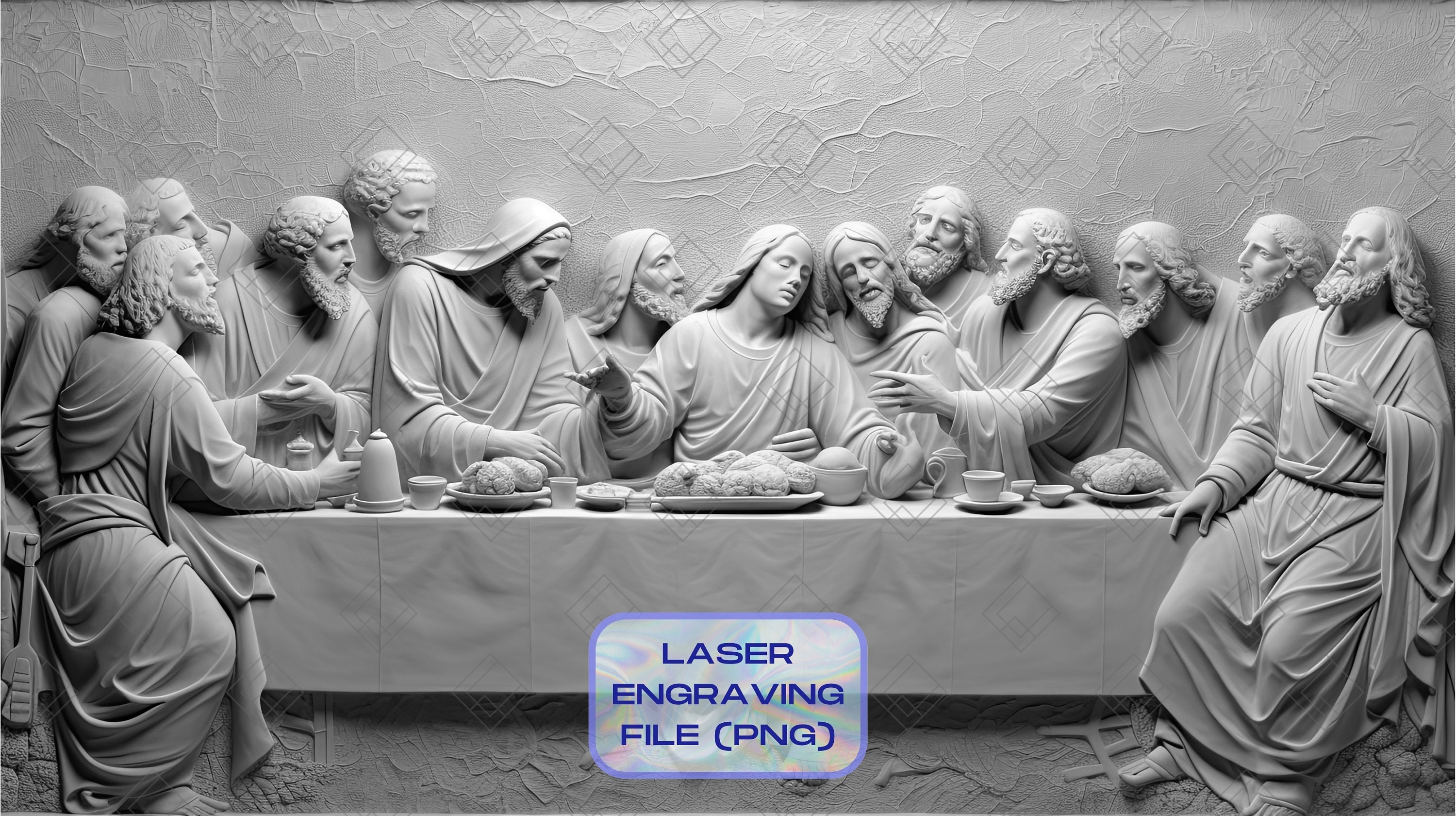 Last Supper PNG, Laser Engraving File, Slate Laser Cut File, Laser Cut ...