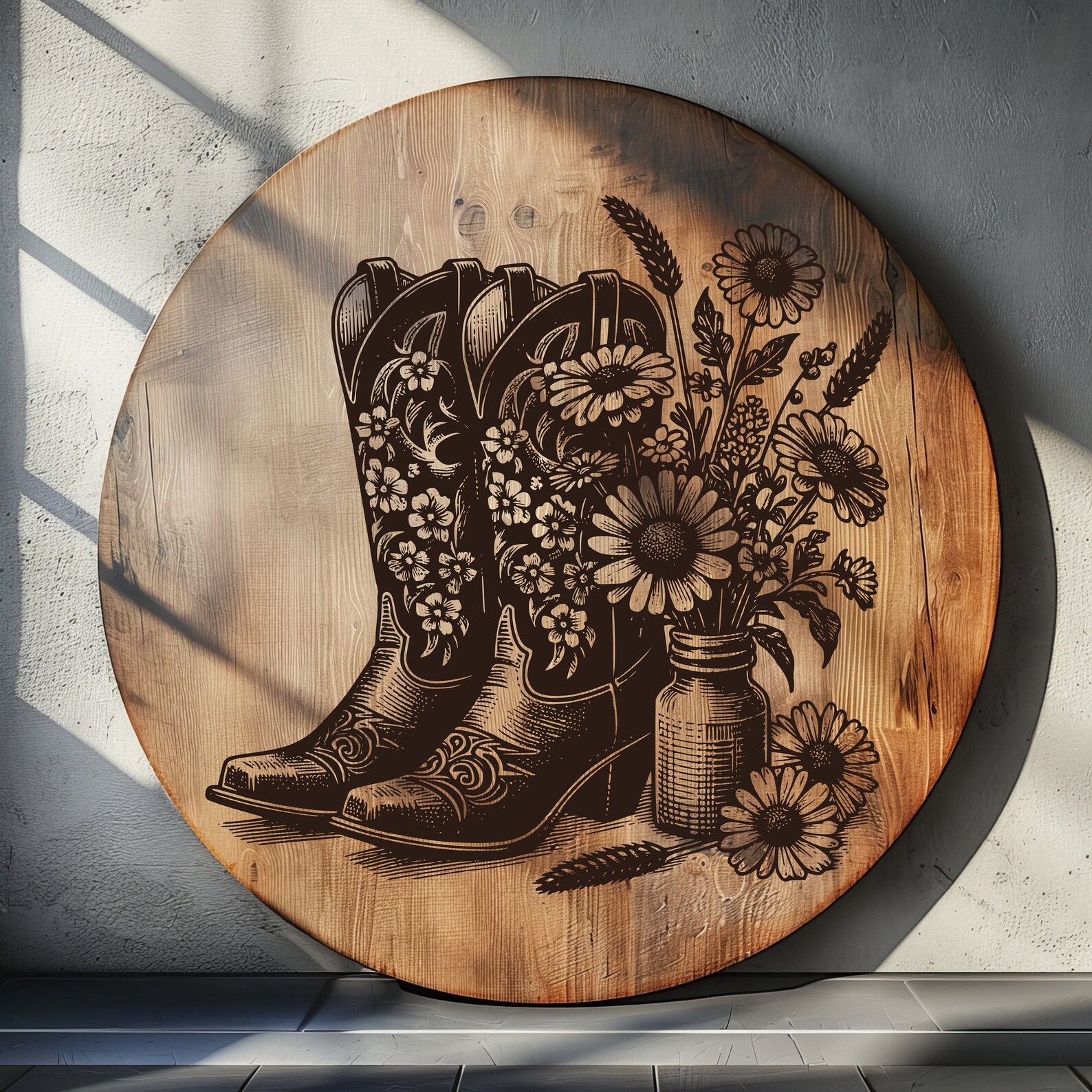 Western Laser Engraving File, Cowgirl Boots SVG, Cowboy Boots ...