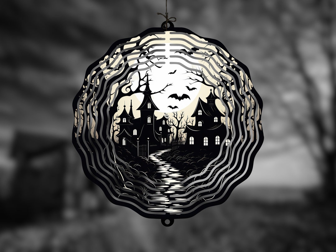 Halloween Wind Spinner PNG, Spooky Wind Spinner Sublimation Design ...