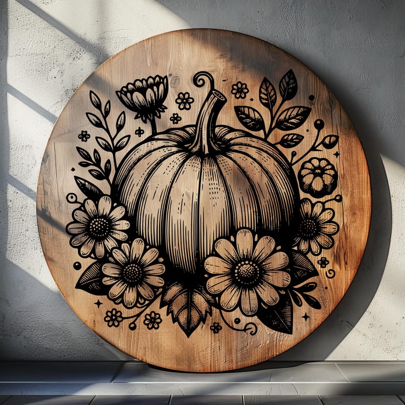 Fall Pumpkin Charcuterie Board SVG: Autumn Laser Engraving Design ...