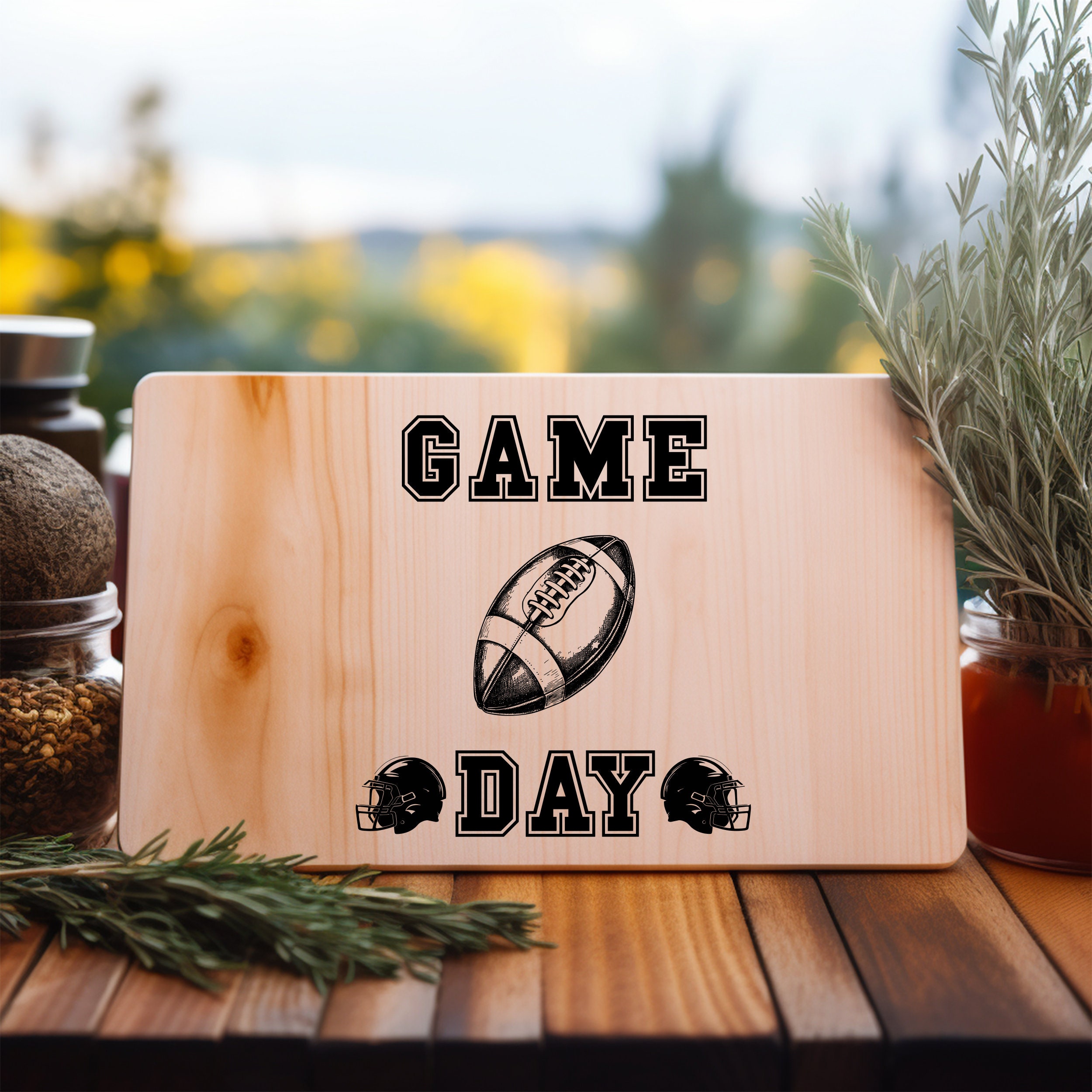 Football Charcuterie Board SVG, Game Day Cutting Board Digital Files ...
