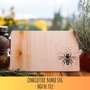 Honey Bee Charcuterie Design SVG, Chopping Board PNG, Cutting Board ...