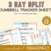 21 Day Fix Real Time Dumbbell Tracker Sheets Beachbody Workouts Weight ...