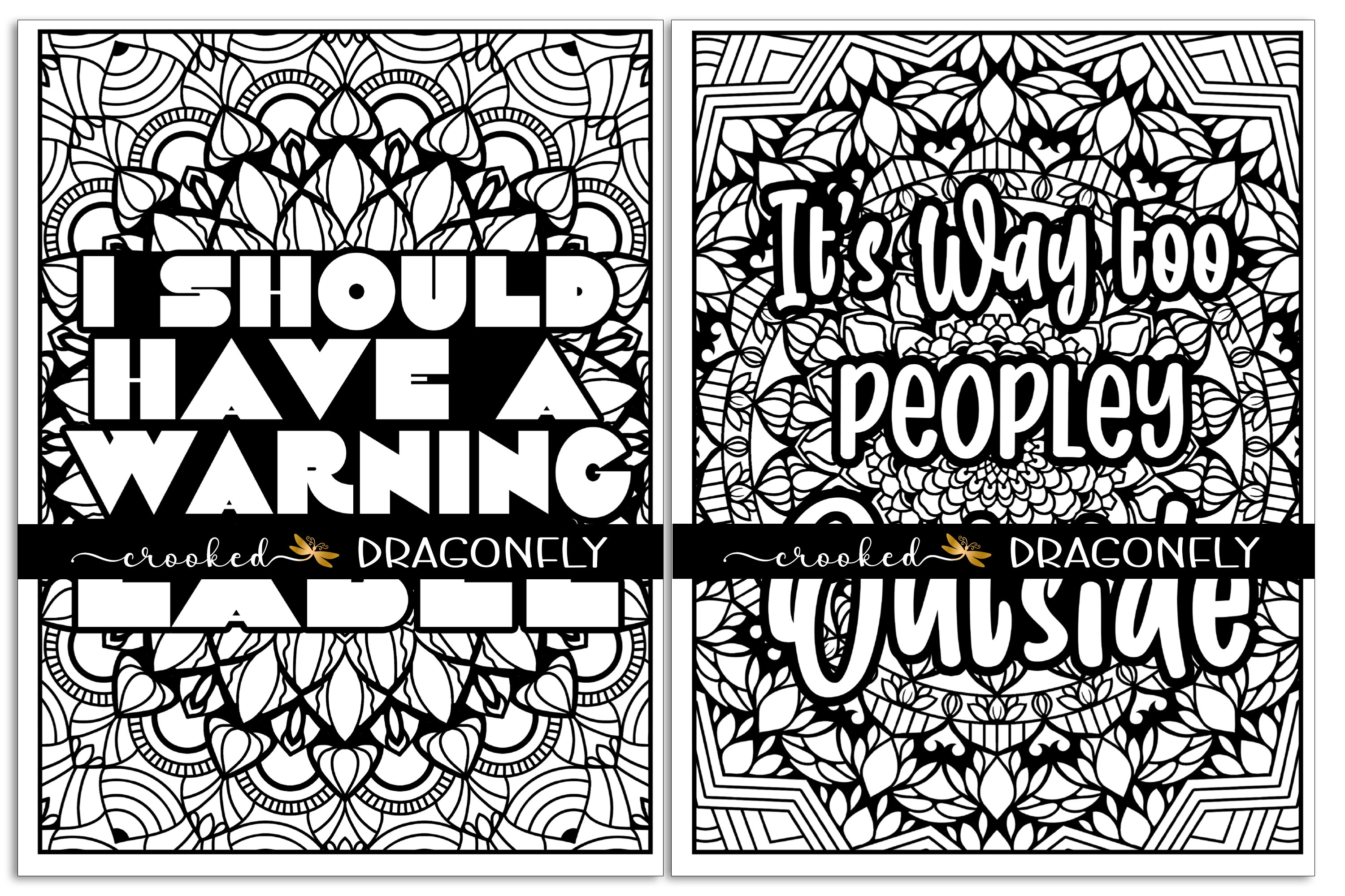 Sarcastic Coloring Pages Printable Pages Digital Download Stress and ...