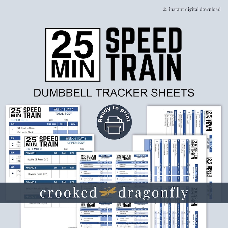 25 Minute Speed Train Dumbbell Tracker Sheets | Beachbody | Bodi ...