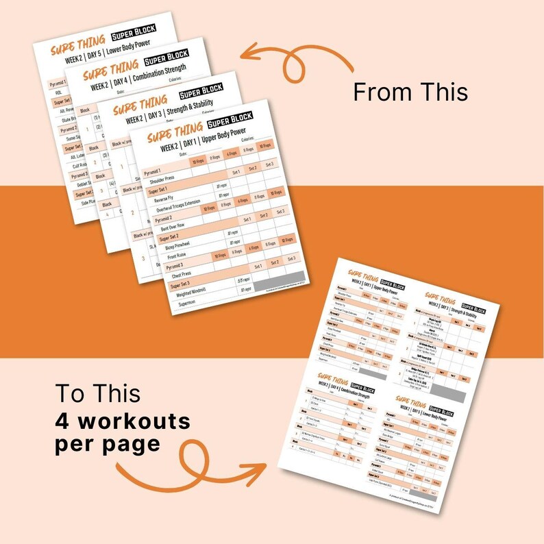 Sure Thing Super Block Dumbbell Tracker Sheets - Beachbody Workout ...