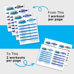 LIIFT More Dumbbell Tracker Sheets | Easy to Track | Beachbody | Bodi ...